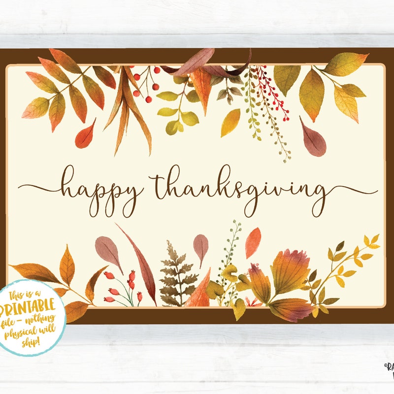 Thanksgiving Placemat - Etsy