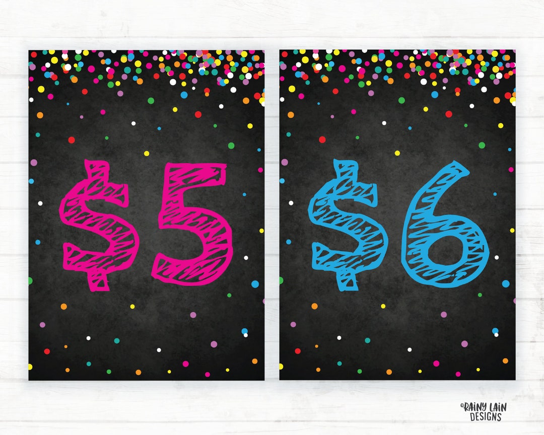 Cookie Prices Signs, Cookie Pricing Signs, Cookie Booth Signs, Cookie ...