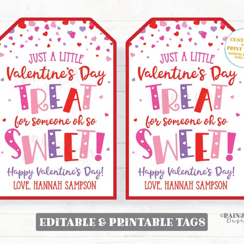 EDITABLE Coworker Valentine's Day Gift Tag Printable - Etsy