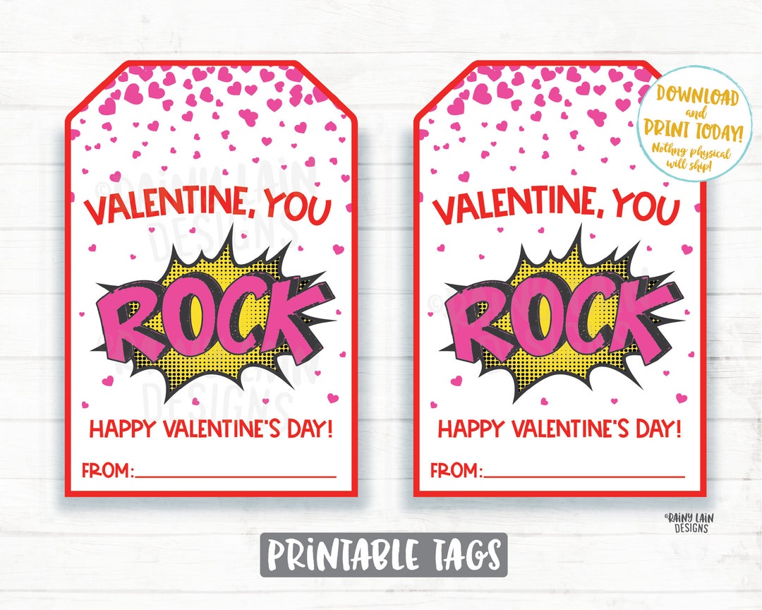 You Rock Valentine, Girl Superhero Valentine, Pop, Painted Rock, Rocks ...