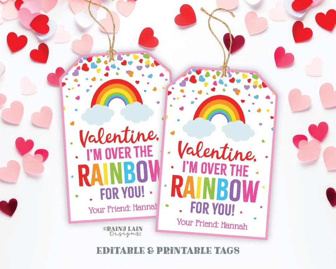 Over the Rainbow Valentine I'm Over the Rainbow for You, Coloring ...