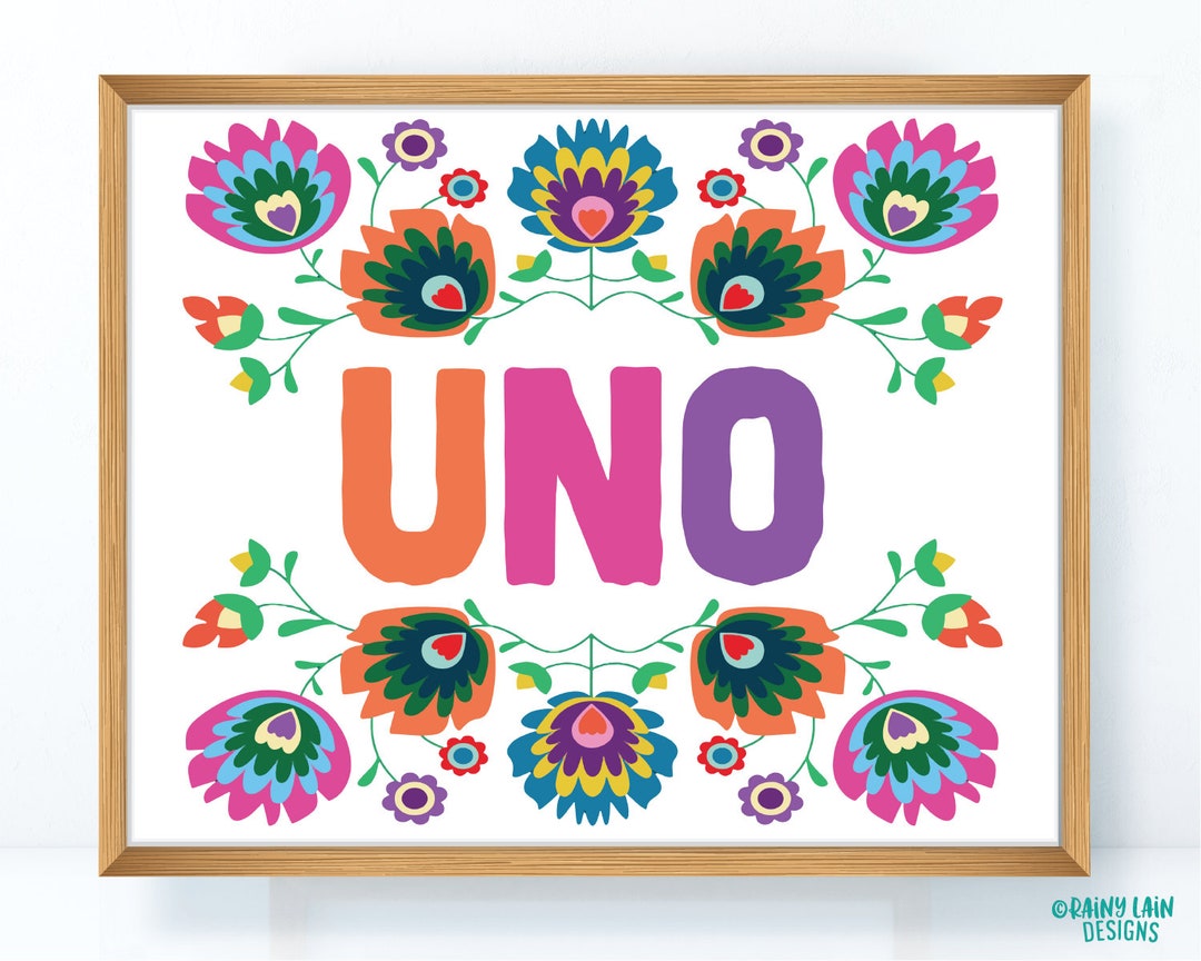 UNO Sign, First Fiesta Sign, Printable Mexican Fiesta Decorations, 1st ...