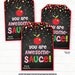 Awesome Sauce Valentine, Applesauce Valentine Tags, Chalkboard ...