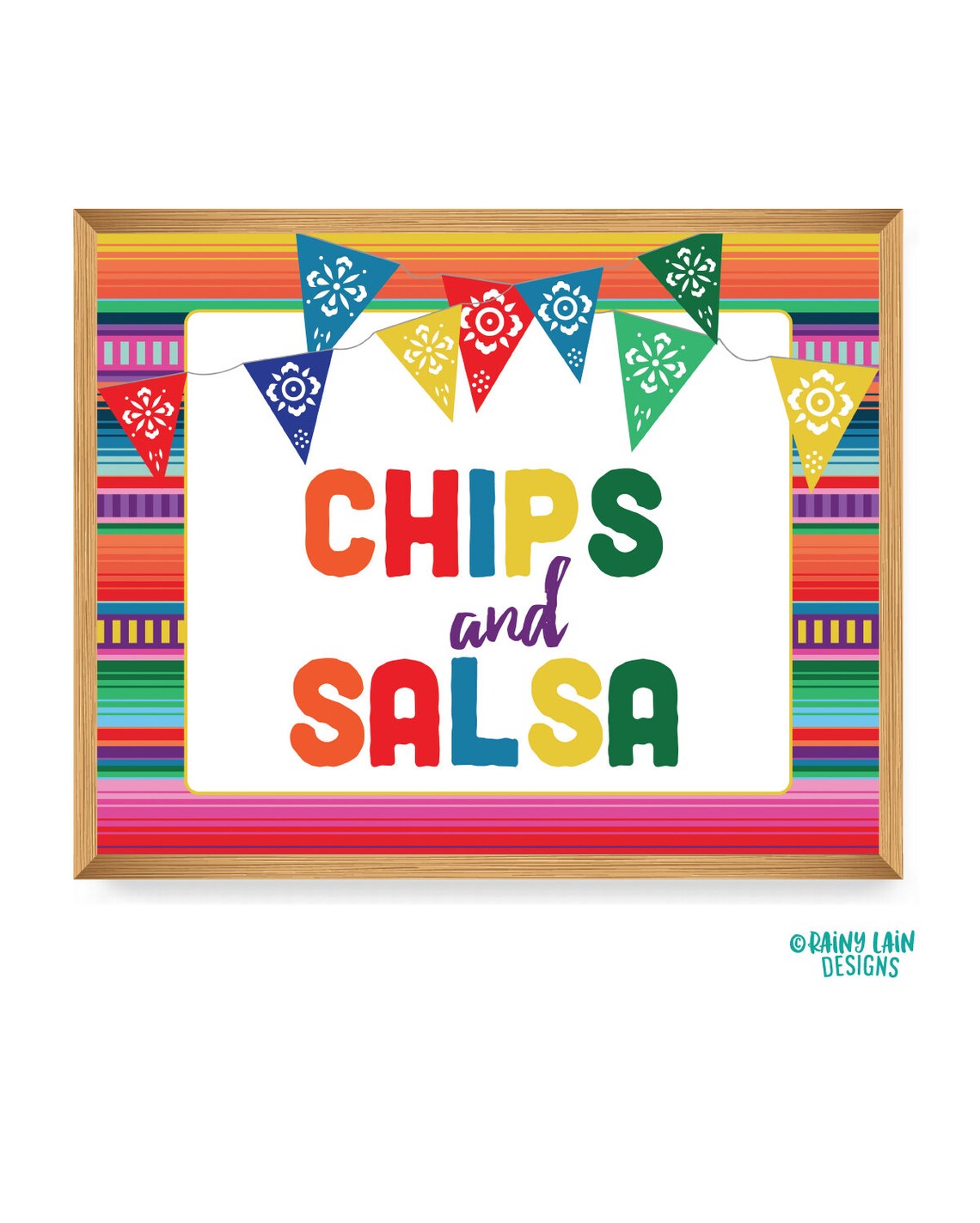 Chips and Salsa Sign Chips & Salsa Printable Fiesta Sign - Etsy