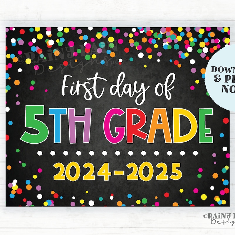5th Grade Sign - Etsy