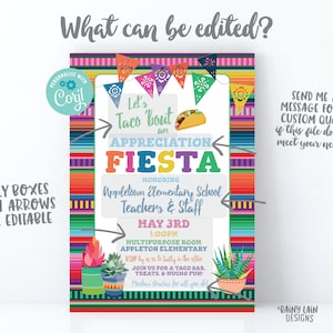 Teacher Appreciation Invitation Let's Taco Bout an Appreciation Fiesta ...