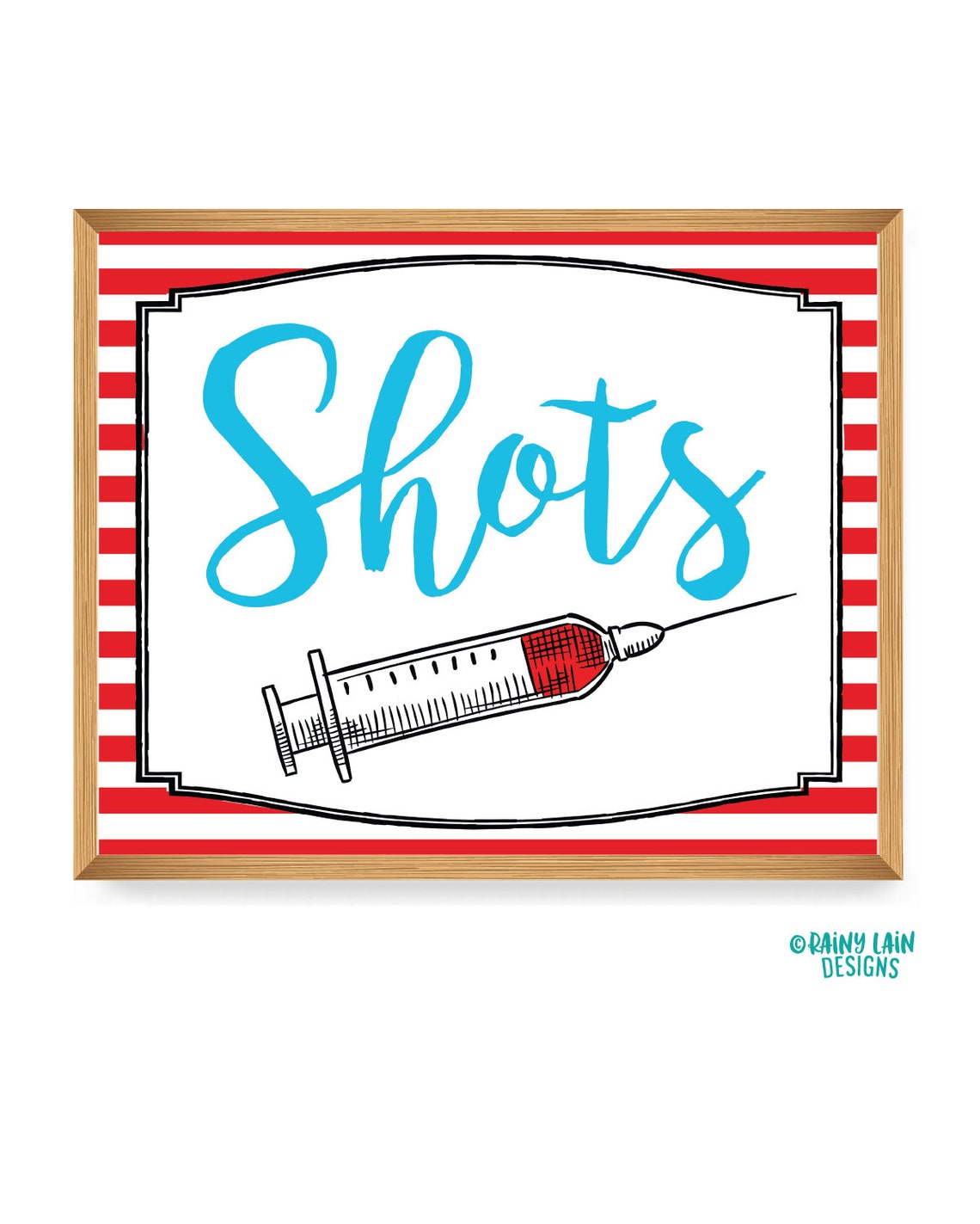 Shots Sign Nurse Graduation Signs Beverages Sign Favors | Etsy