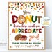 Donut Know How Much We Appreciate You Sign, Autumn, Fall, Halloween ...