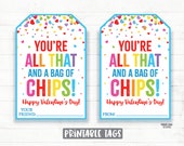 You're All That and a Bag of Chips Valentine Chips - Etsy