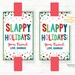Slappy Holidays Tag Slap Bracelet Card Christmas Gift Tags Preschool ...