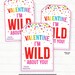 I'm Wild About You Valentine Tags, Animal Cracker Valentine, Animal ...