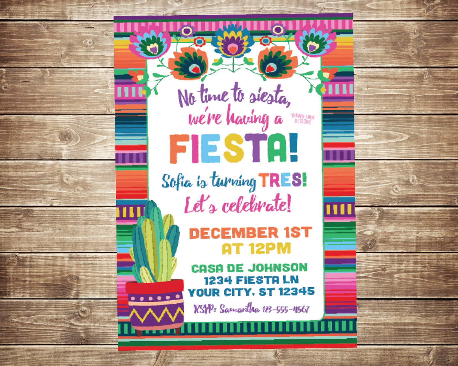 Fiesta Invitations Mexican Fiesta Invitation Girl Fiesta | Etsy