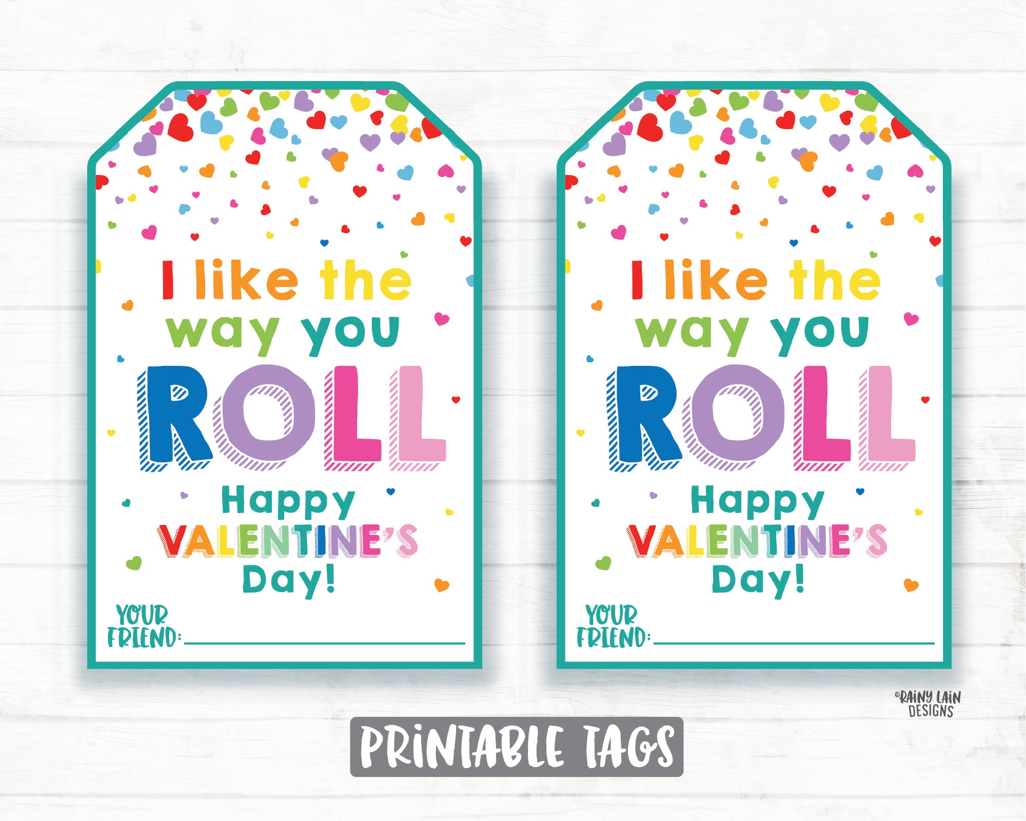 I Like The Way You Roll Valentine Printable Roller Skate Valentines