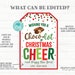 Christmas Chocolate Thank You Tag Holiday Appreciation Gift Tags Choco ...