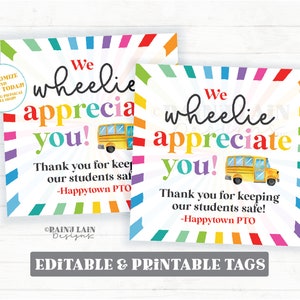 We Wheelie Appreciate You Tag Bus Driver Day Gift Safe Ride National ...