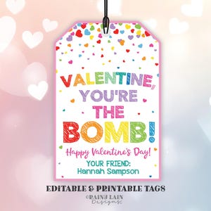 You Are the Bomb Valentine, You're the Bomb Tag, Bath Bomb Valentine ...