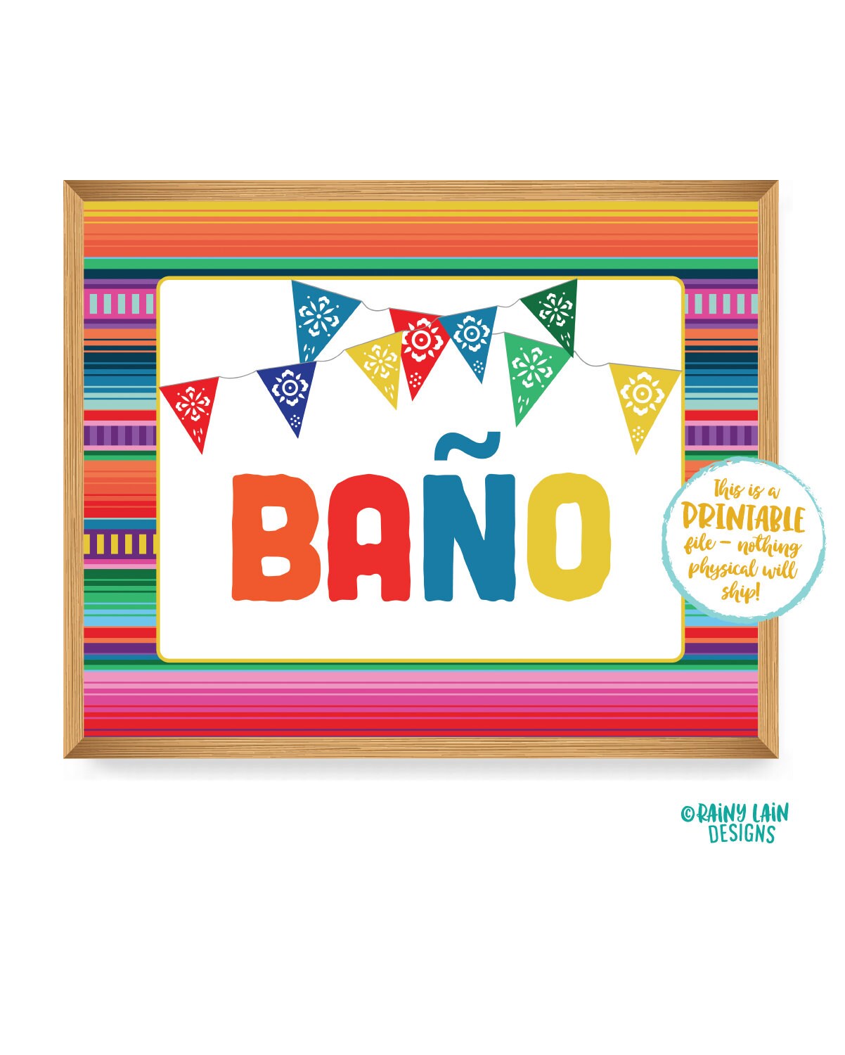 Baño Sign Spanish Bathroom Sign Fiesta Bathroom Sign - Etsy