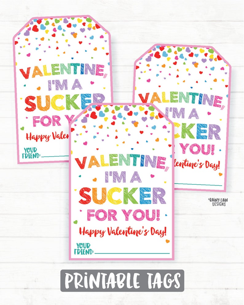 Valentine I'm a Sucker for You Valentine Lollipop | Etsy