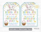 Easter Gift Tags Thank You We Truly Appreciate You Spring - Etsy
