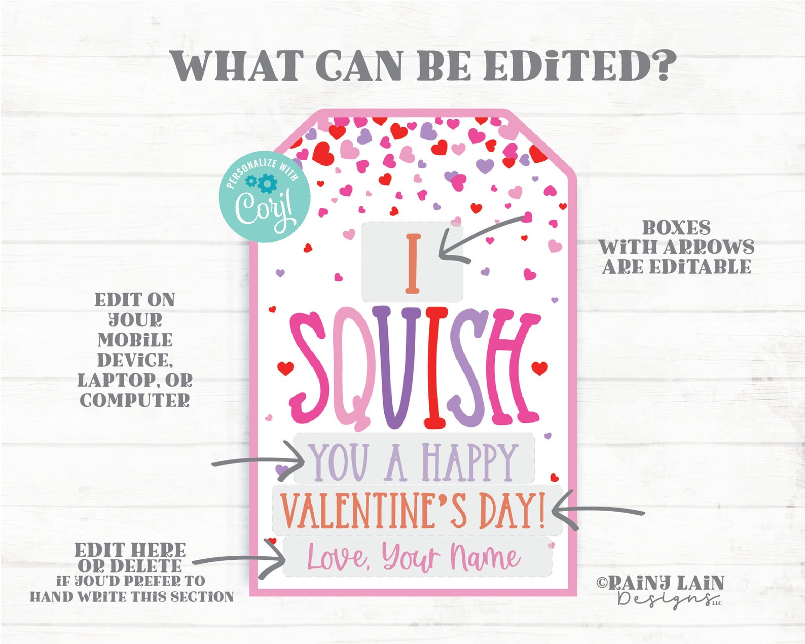 I Squish You Happy Valentine's Day Tag Squishy Toy - Etsy