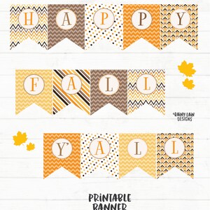Happy Fall Y'all Printable Banner, Fall Banner, Fall Sign, Happy Fall ...