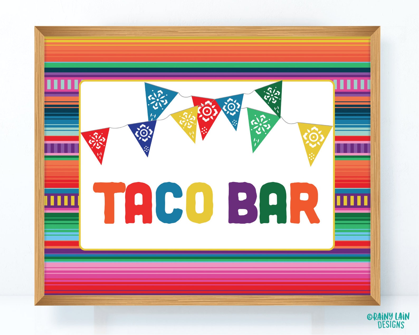 Printable Taco Bar Sign Taco Twosday 1st Fiesta Sign - Etsy