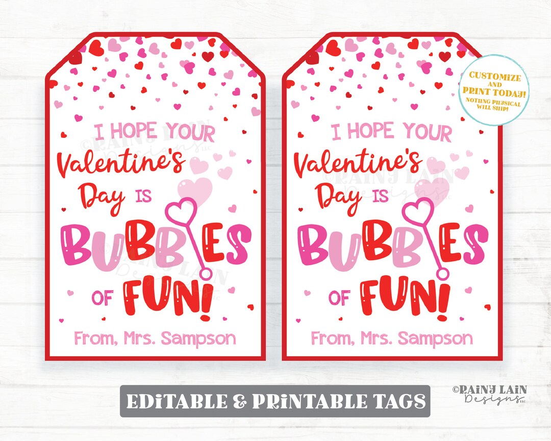 Hope Your Valentine's Day is Bubbles of Fun, Bubbles of Fun Valentine ...