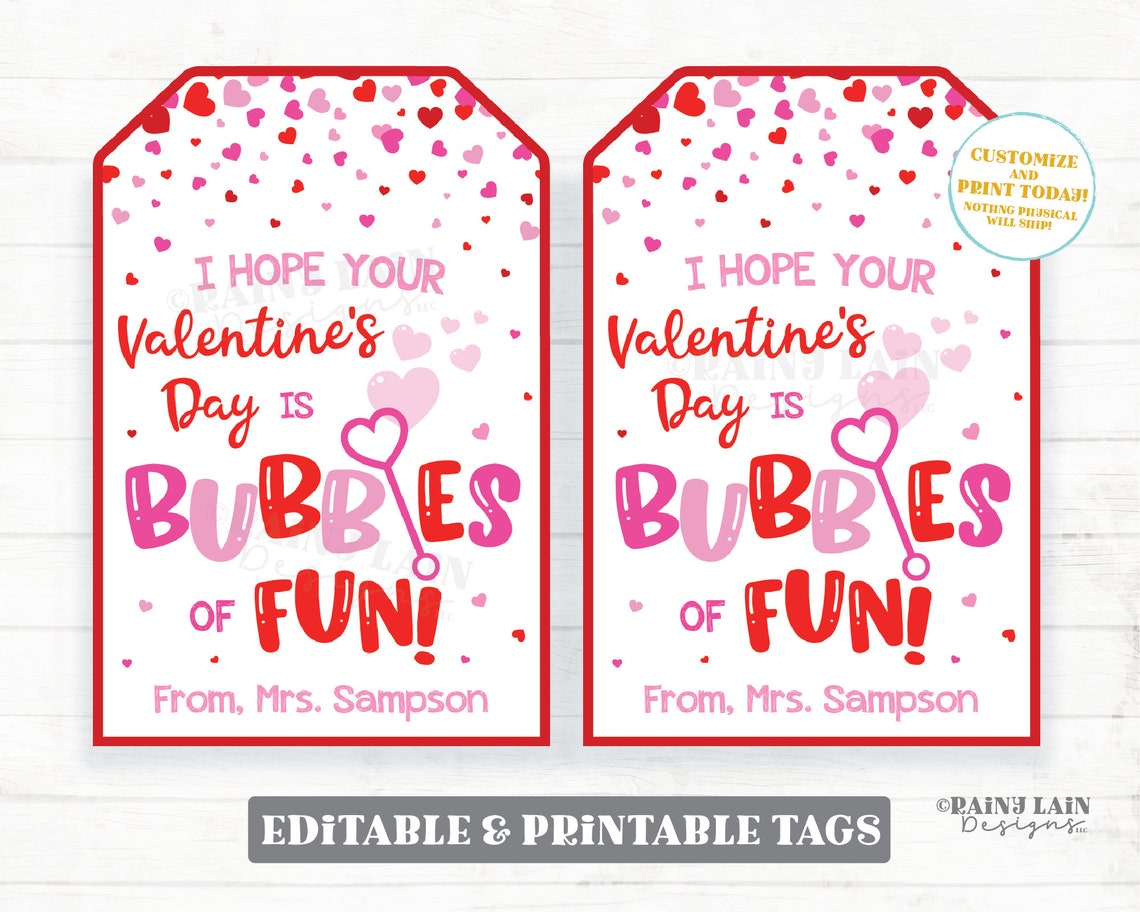 Hope Your Valentine's Day is Bubbles of Fun, Bubbles of Fun Valentine ...