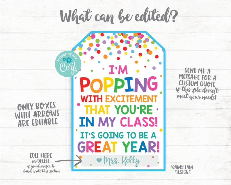 I'm Popping With Excitement You're in My Class Going - Etsy