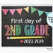 First Day of 2nd Grade Sign Girl Printable First Day of School Sign ...