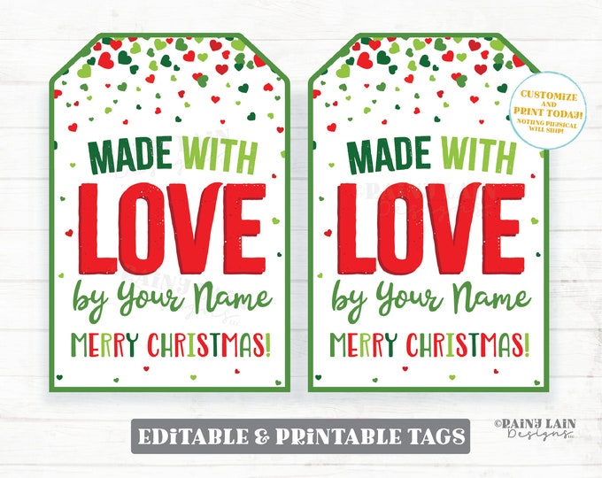 Made With Love Tags 4 Pcs Sewing Labels Tags for Handmade Items Tags ...