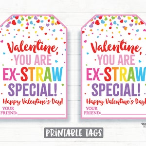 Ex-straw Special Tags, Silly Straw Valentine, Krazy, Crazy Straw ...
