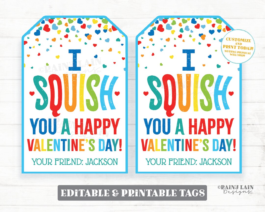 I Squish You a Happy Valentine's Day, Squishies Valentine Squishy Toy ...