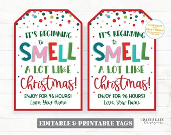 It's Beginning to Smell a Lot Like Christmas Gift Tag - Etsy