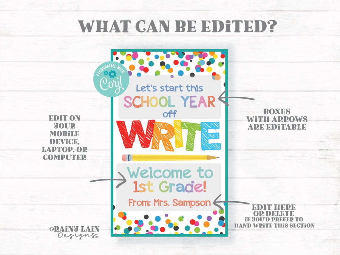 Let's Start This School Year off WRITE Tag, Welcome Back to School ...