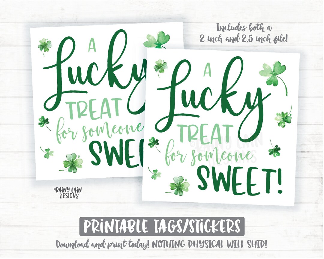 Lucky Treat for Someone Sweet Tag Shamrock Cookie St Pattys Day St ...