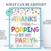 Thanks for Popping by My Party Sign Birthday Favor Table - Etsy