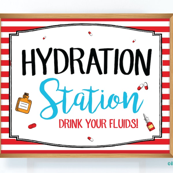 Hydration Station Sign - Etsy