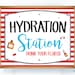 Hydration Station Sign Beverages Sign Drinks Sign Nurse Graduation ...