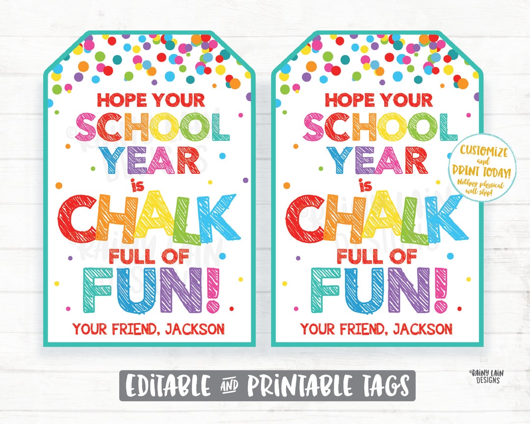 Hope Your School Year is Chalk Full of Fun, Student Welcome Student ...