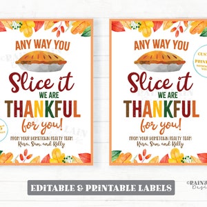 Any Way You Slice It Appreciation Labels Thankful Labels Pie Thank You ...