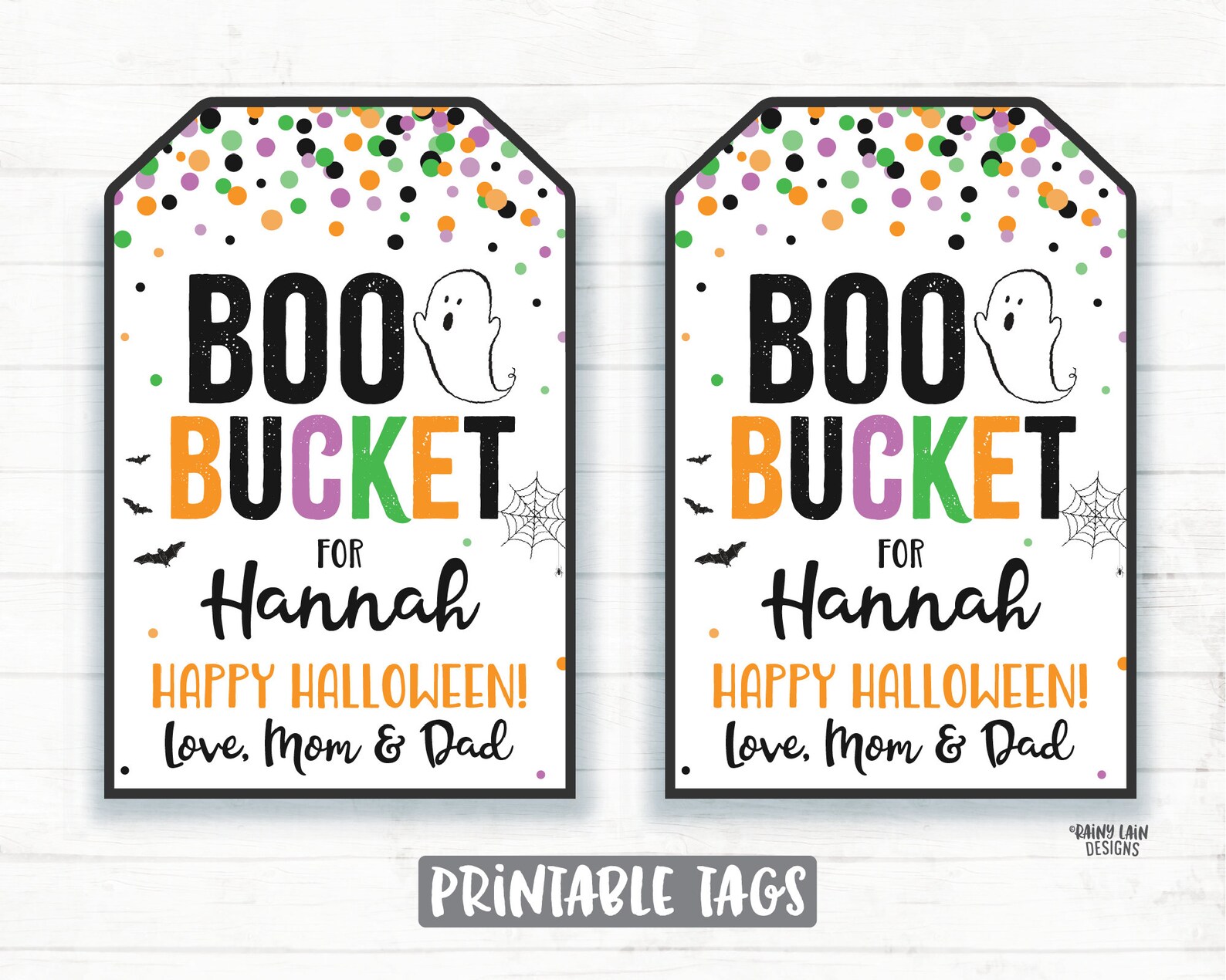 Boo Bucket Tags Halloween Favor Tags Halloween Boo Basket 2020 ...