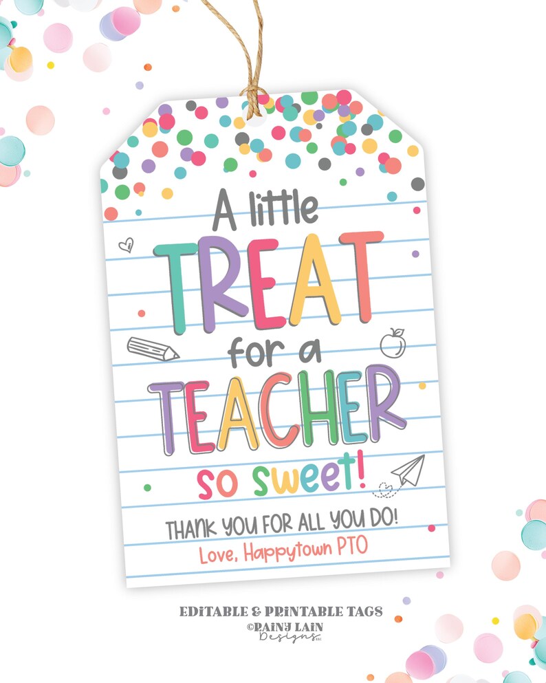 Teacher Appreciate Gift Tags, Teacher Appreciation Week Printable ...