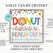 Donut Hesitate to Reach Out Tag Donut Holes Realtor Gift Staff Teacher Support School PTA PTO ...