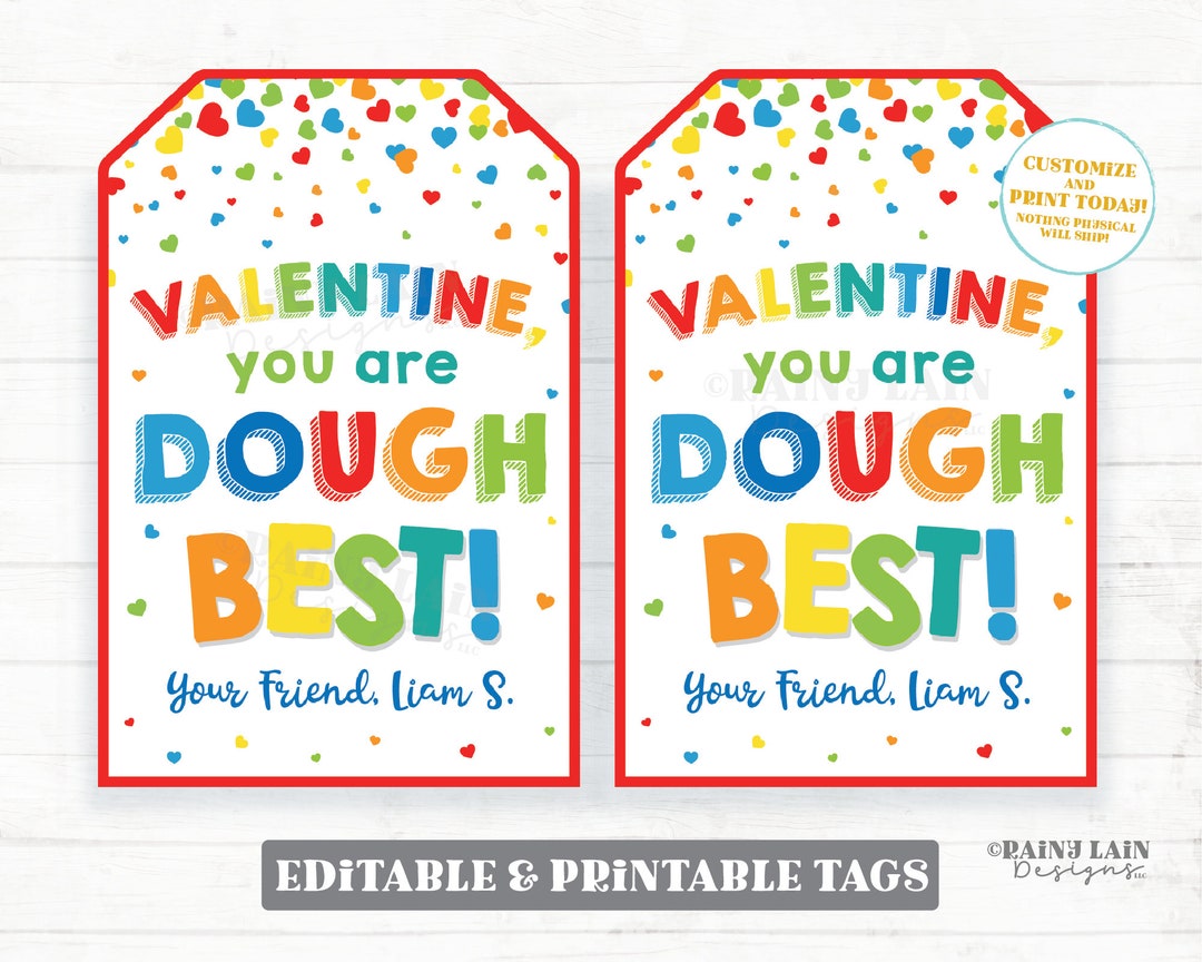 Valentine You Are Dough Best, Play Dough Clay Boy Craft Doh Valentine ...