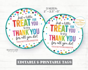 Printable Sweet Treat Gift Tags A Little Treat for Someone - Etsy