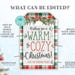 Wishing You a Warm and Cozy Christmas Tag, Editable Holiday Gift Tag ...