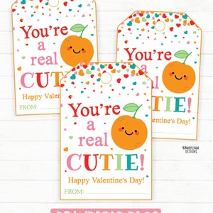You're a Cutie Valentine Tags, You're a Real Cutie Clementine Tangerine ...