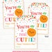 You're a Cutie Valentine Tags, You're a Real Cutie Clementine Tangerine ...