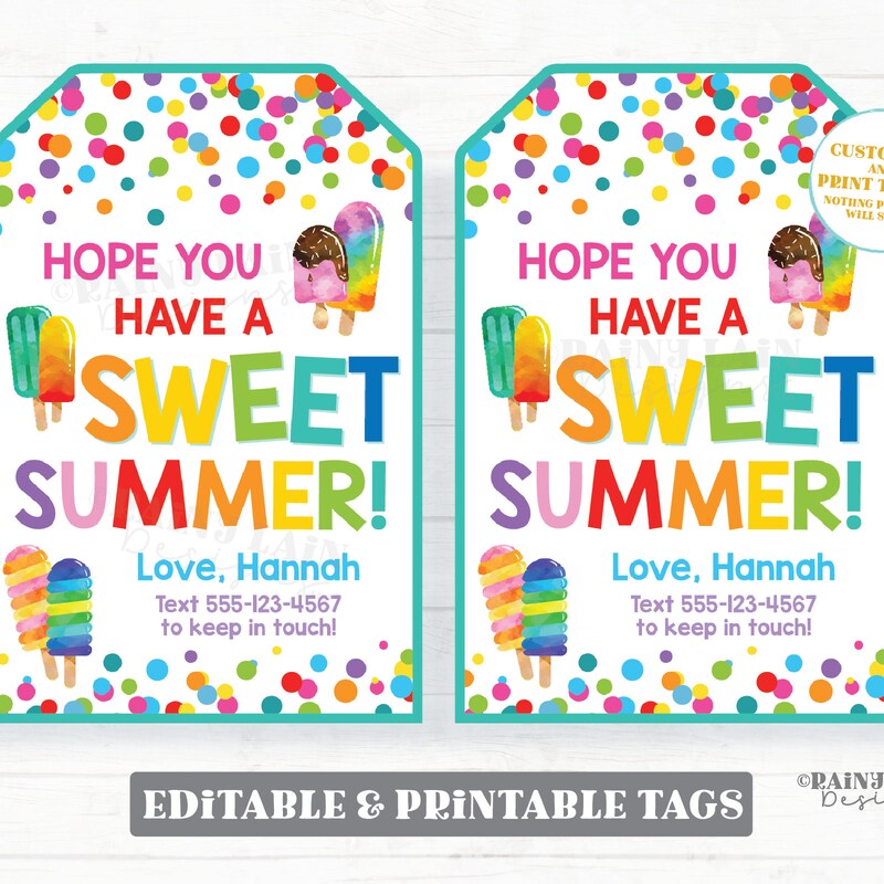 Popsicle Gift Tag - 60+ Gift Ideas for 2025